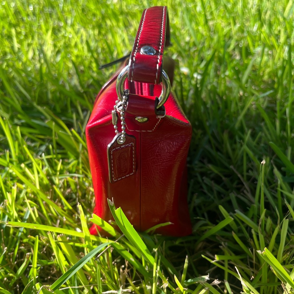 Vintage Coach Red Patent Leather Purse - Gem